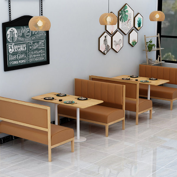 A UNIQUE LIGHT, LLC Restaurant Faux Leather Reclining Bench Set Of Two ...