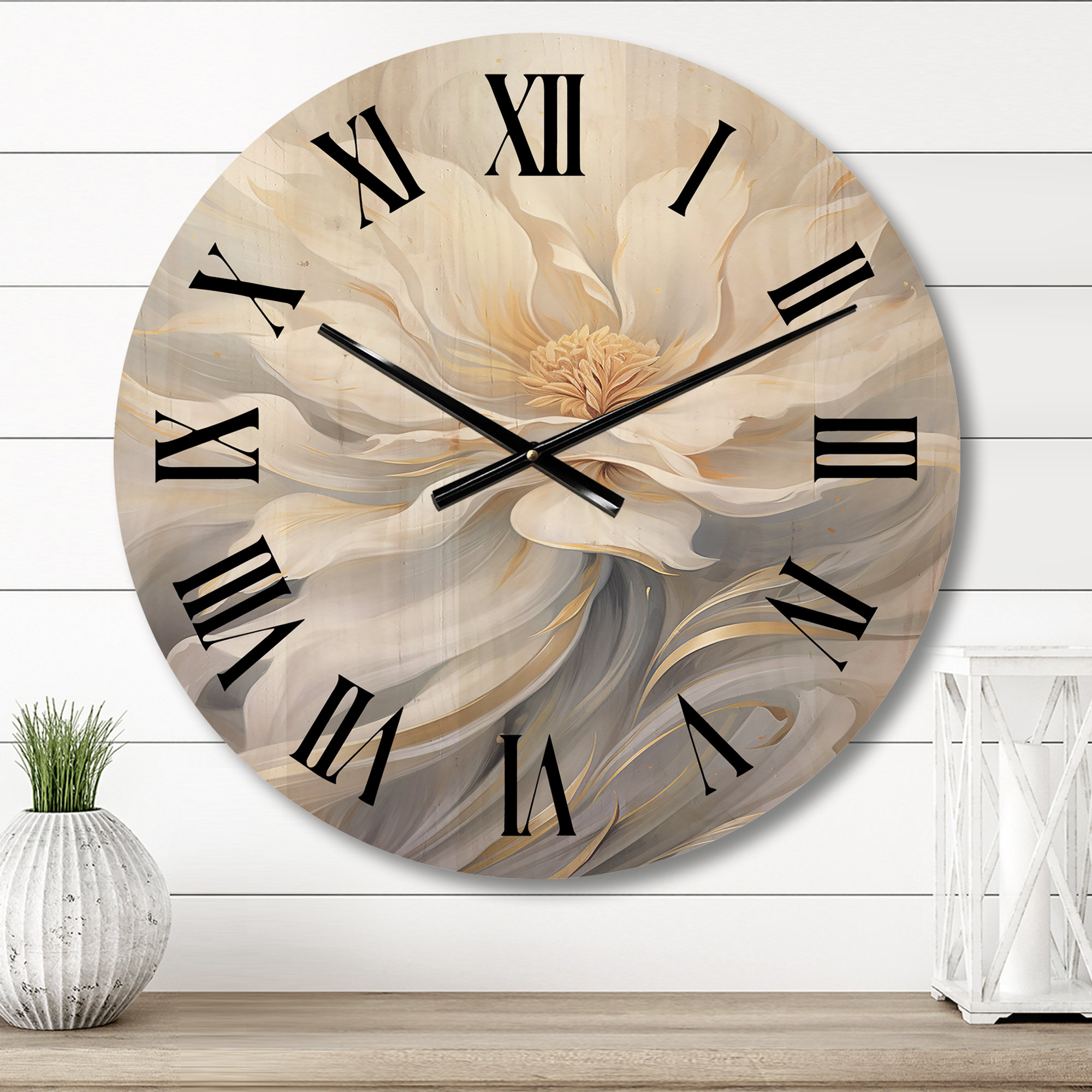 East Urban Home Dreamy White Digital Spring Flowers IV - Fractals ...