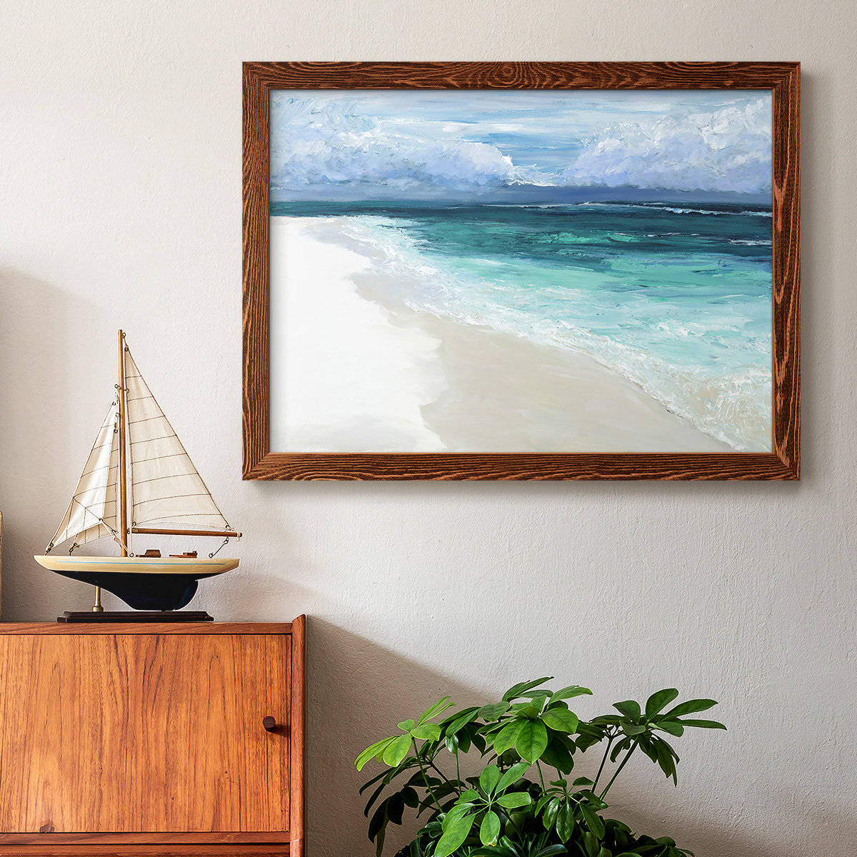 Highland Dunes Bahama Storm - Single Picture Frame Print on Canvas ...