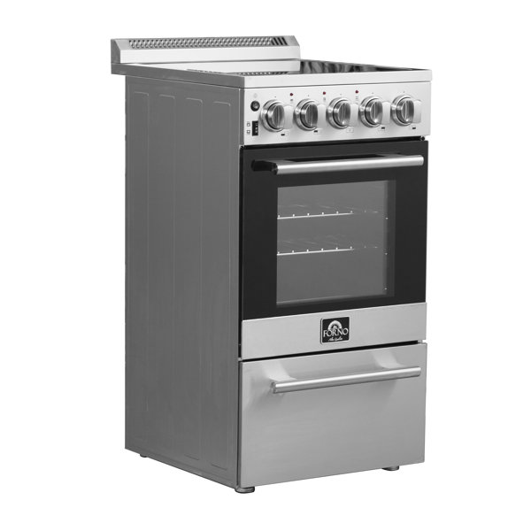 Forno Pallermo 20-inch Freestanding Electric Range Stainless Steel, 4 ...