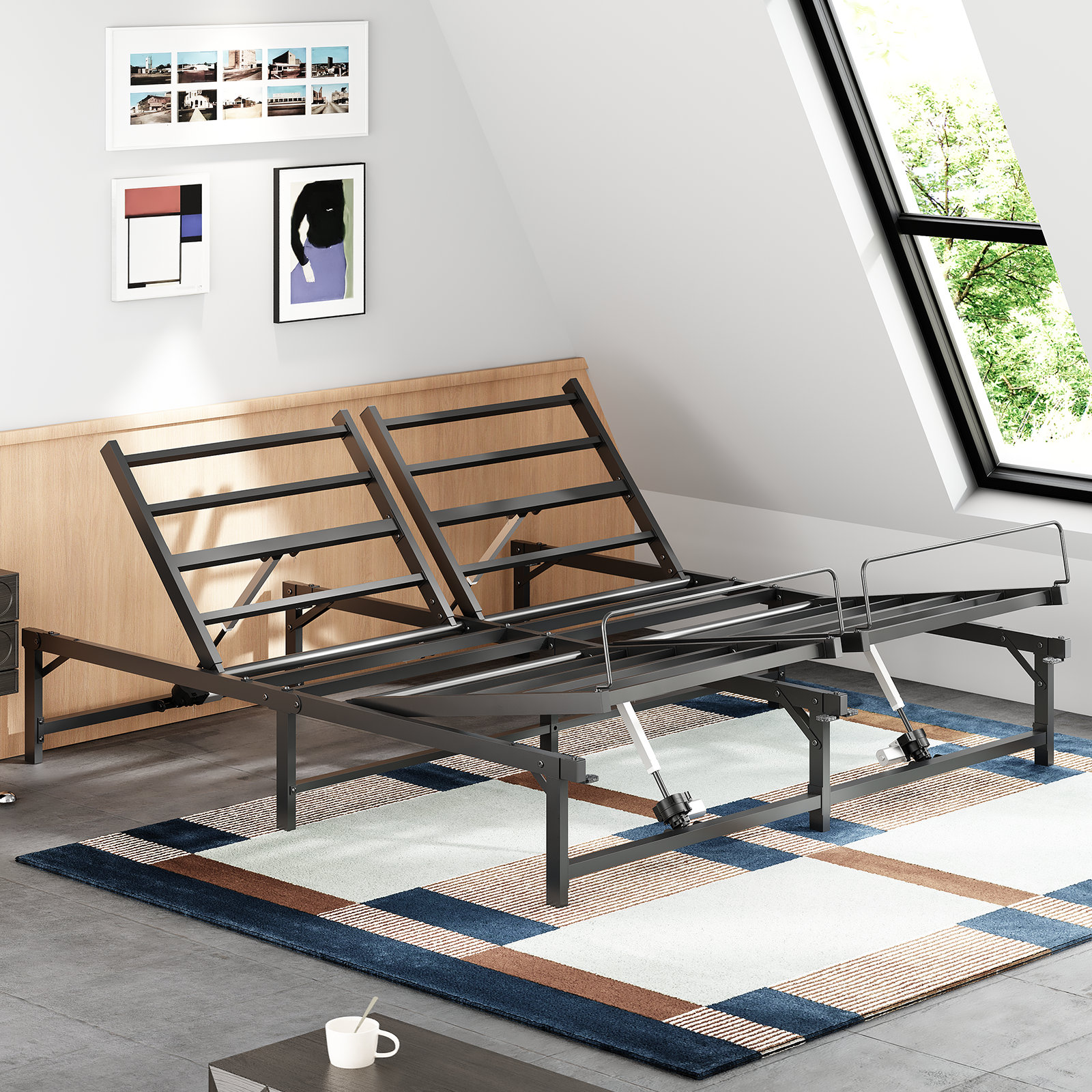 Redlife Adjustable Bed Frame Queen, Electric Bed Frame Easy Assembly ...