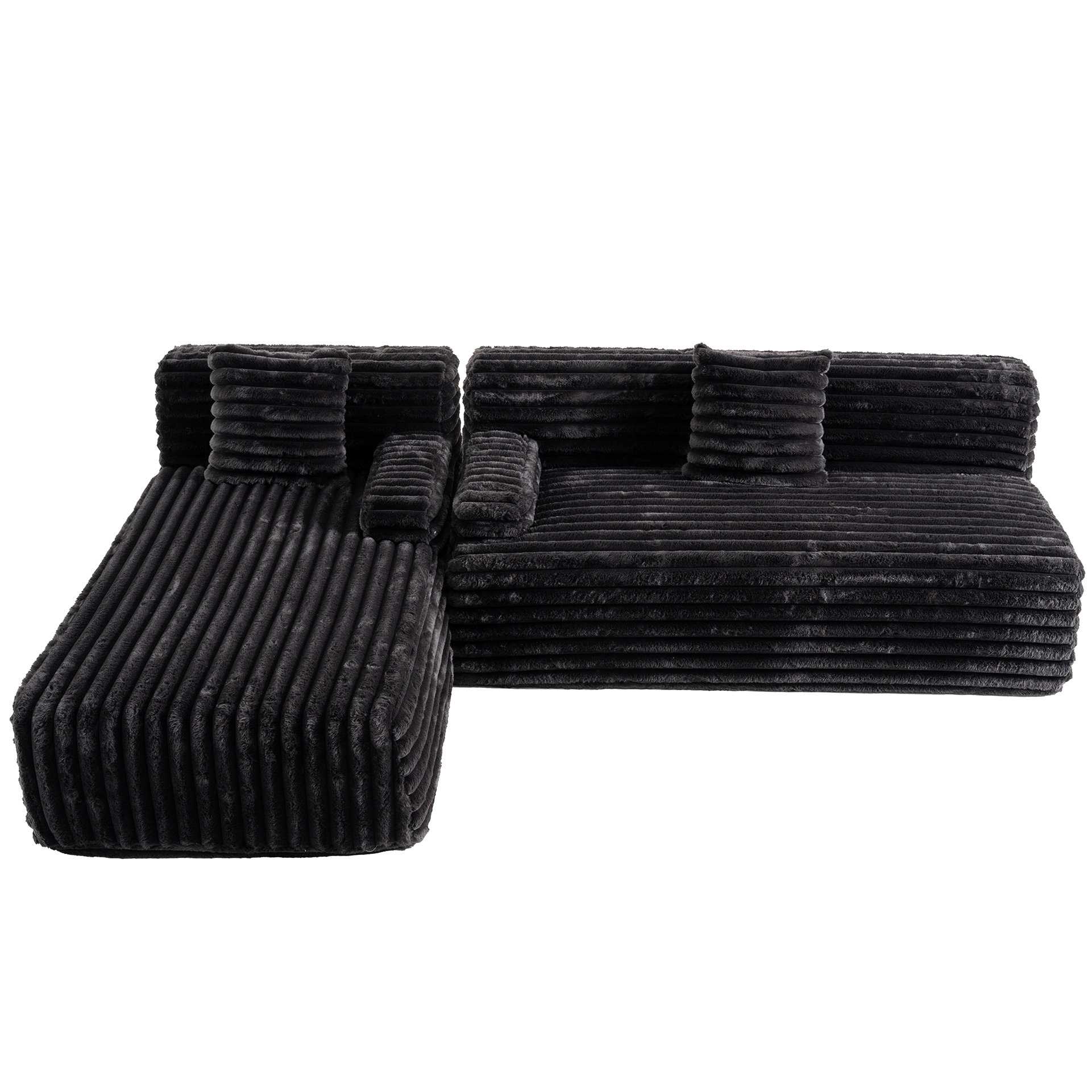 Latitude Run® Sectional Couch For Living Space, 110". -Combinable ...