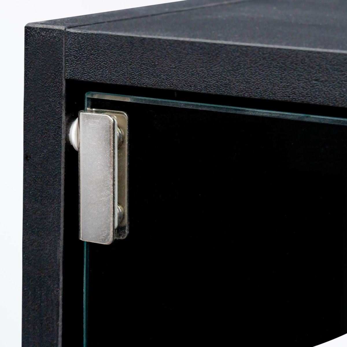 Wrought Studio™ Black Glass Door Shoe Box Shoe Storage Cabinet With RGB ...