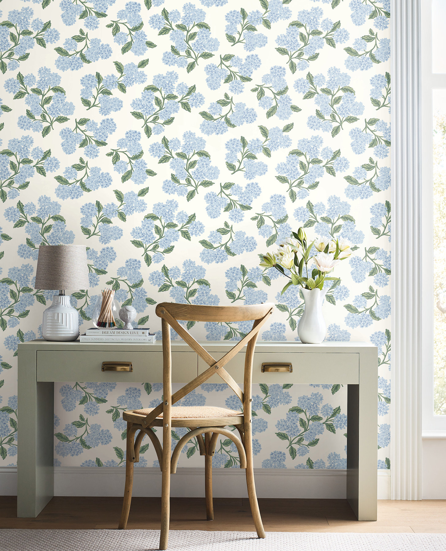 Rifle Paper Co. Hydrangea White Peel and Stick Wallpaper & Reviews ...