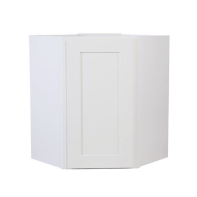 L&C Cabinetry Recessed Panel 24'' W Painted Plywood Corner Wall Cabinet ...