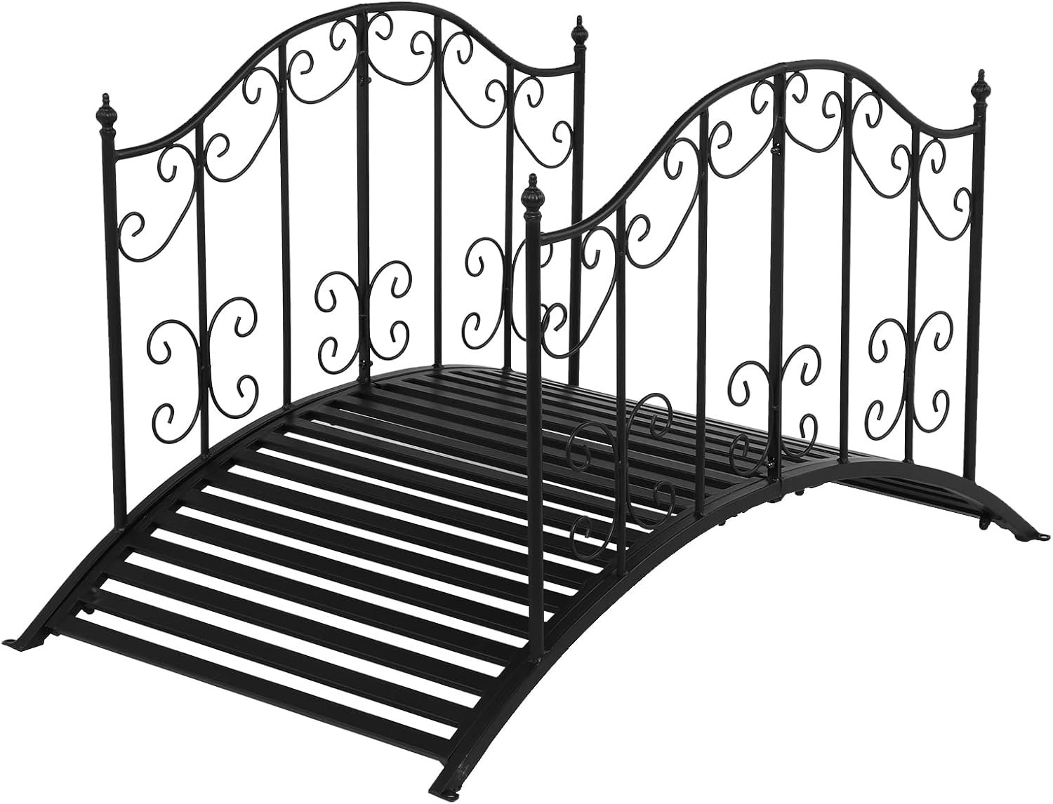 INKEDZ Garden Bridge Metal Yard Arch Path Bridge with Patterned ...