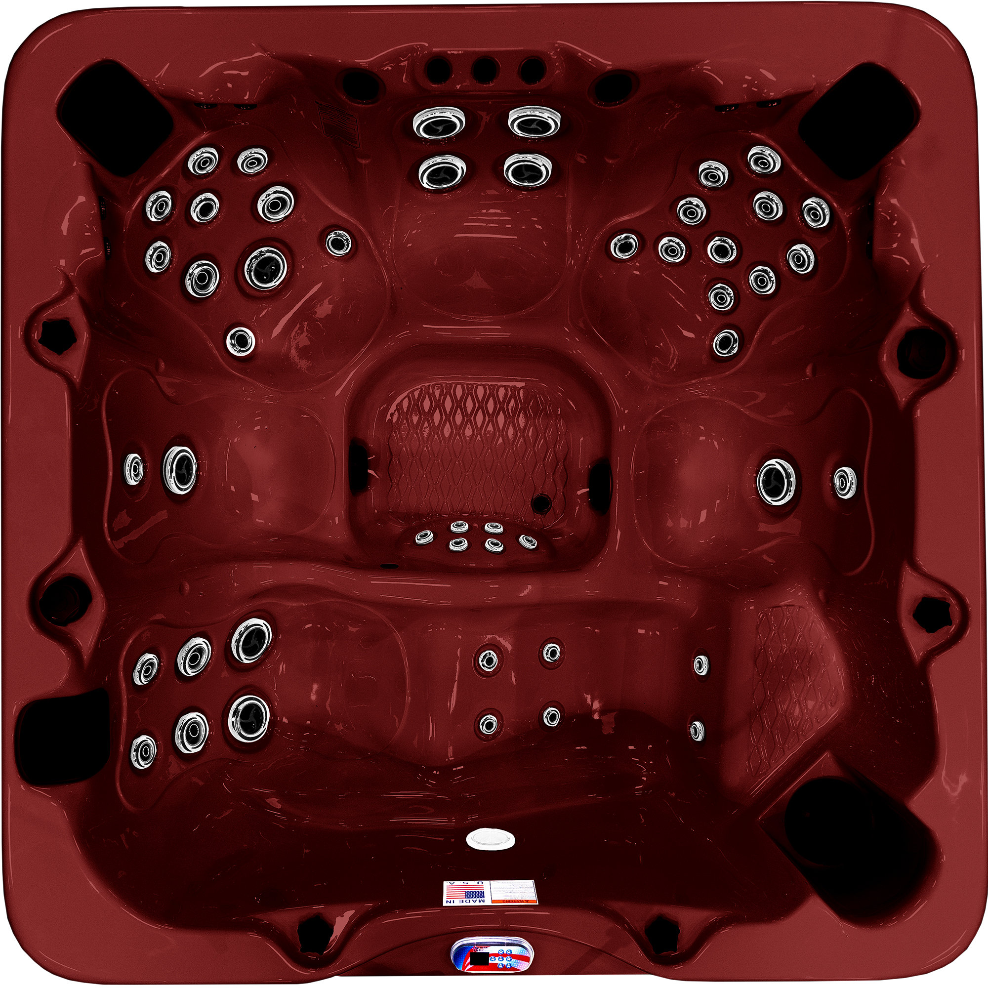 American Spas 6-Person 56-Jet Acrylic Square Hot Tub with Ozonator and ...