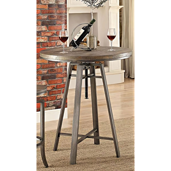 17 Stories Round Metal Base Dining Table | Wayfair