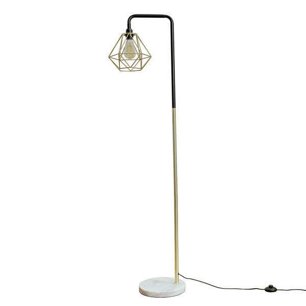 MiniSun 60cm Black/Gold Reading Floor Lamp | Wayfair.co.uk