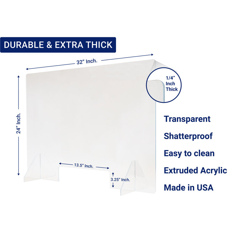 Inbox Zero Plastic Sneeze Guard And Accessories - Wayfair Canada