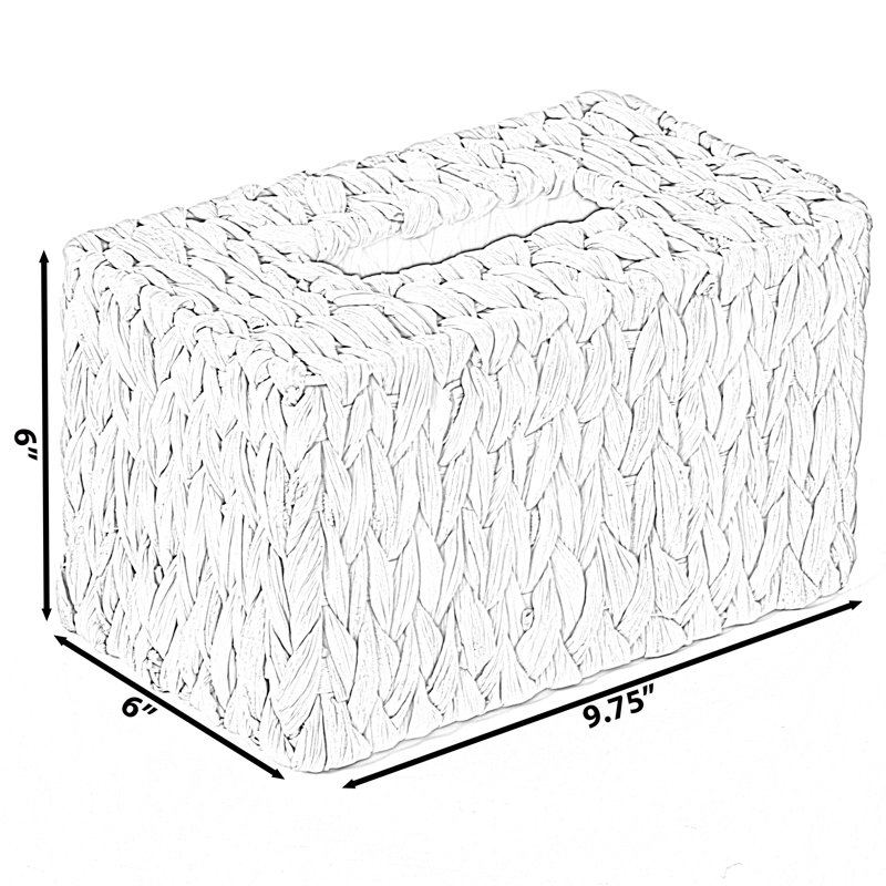 Bay Isle Home™ Raggs Water Hyacinth Wicker Rectangular Tissue Box Cover ...