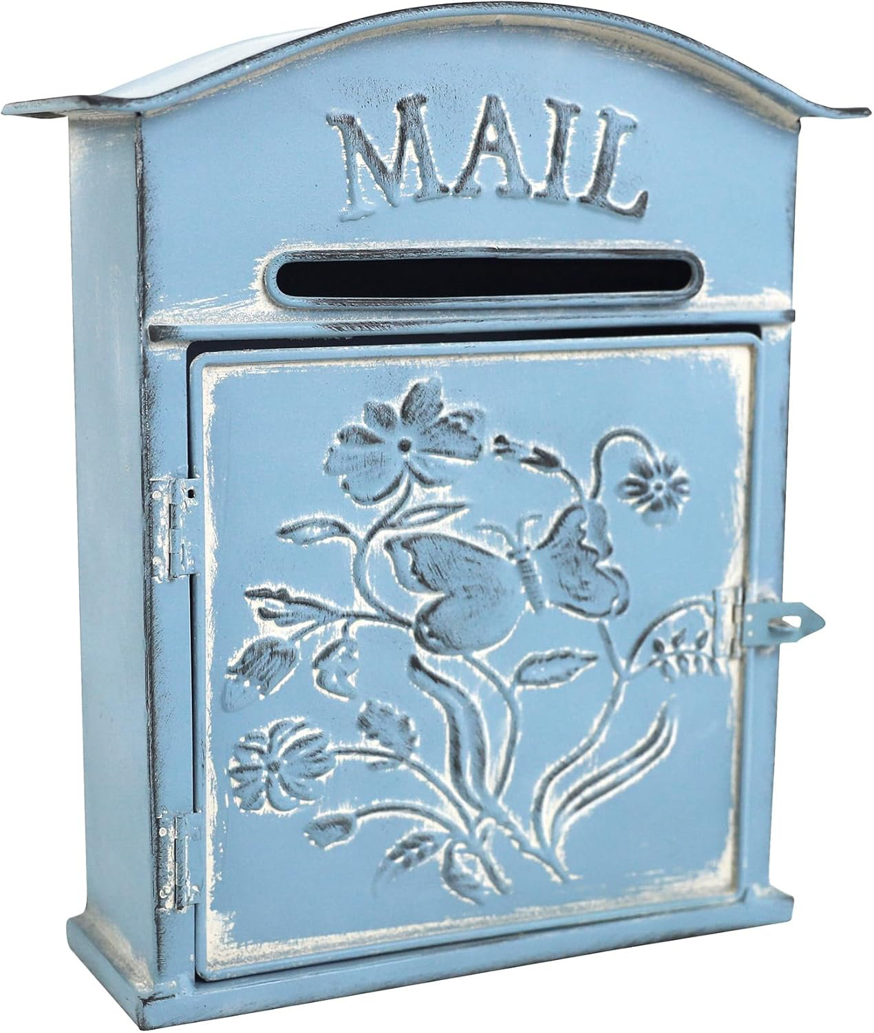 RE FEEL Vintage Wall-Mounted Mailbox, Antique Metal Mailbox For Outdoor ...