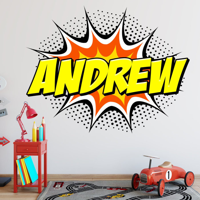 Isabelle & Max™ Personalized Comic Book Name Wall Decal & Reviews | Wayfair
