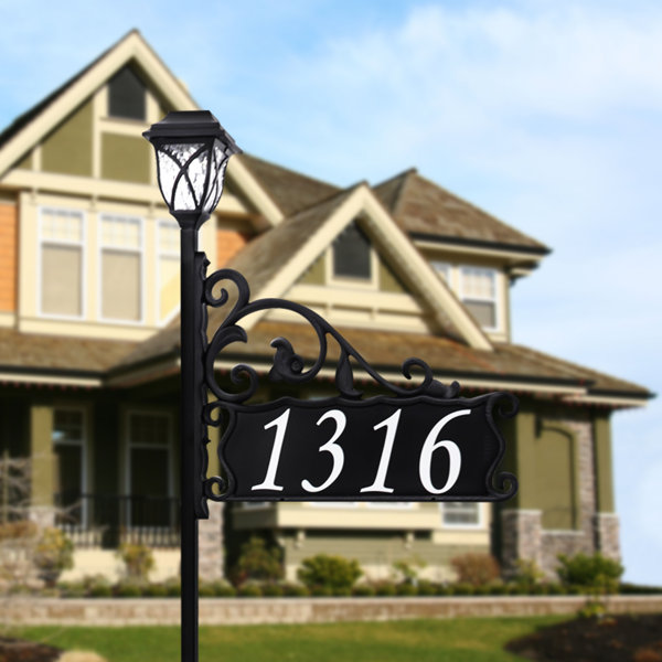 Address America Boardwalk Double-Sided Reflective Lawn Address Sign ...