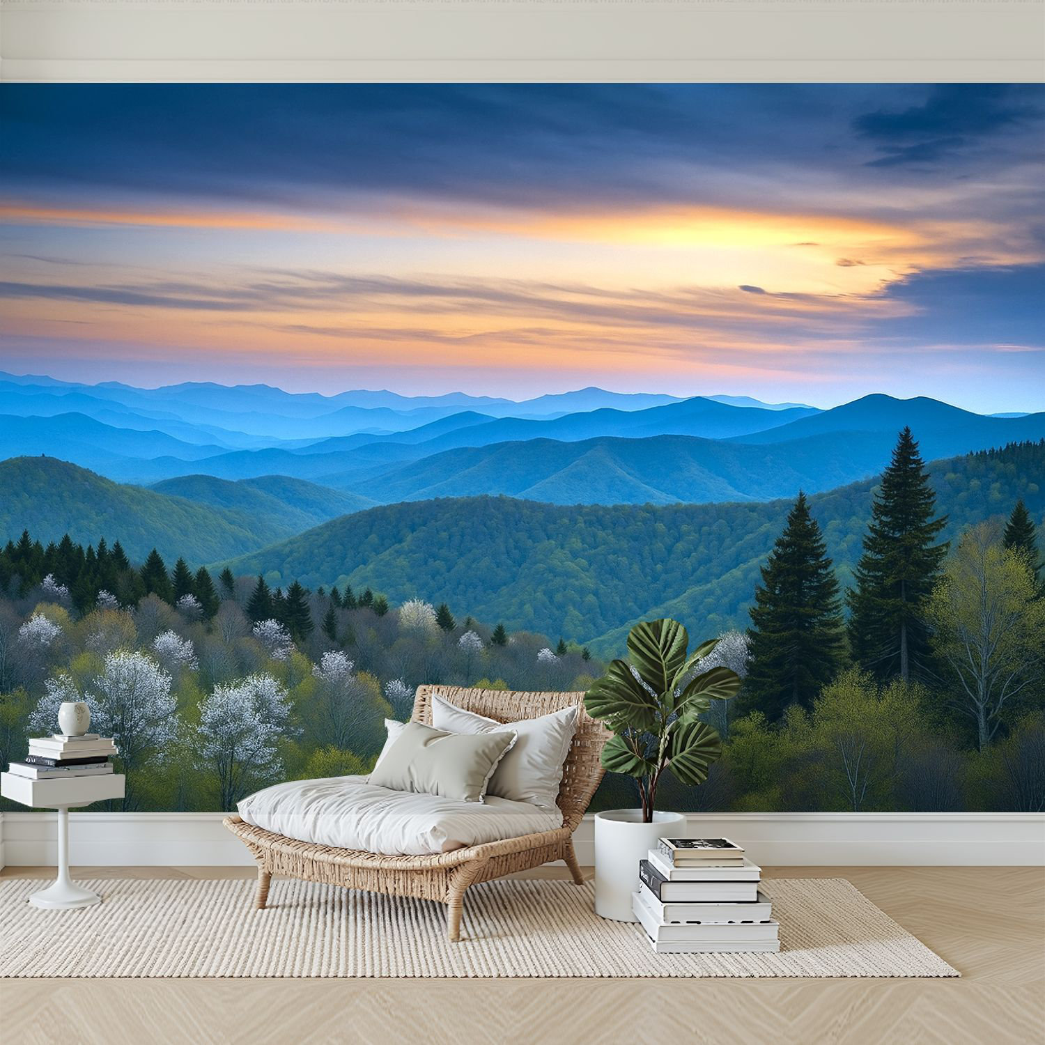 Red Barrel Studio® 3D Wallpaper Scenic Blue Ridge Parkway Appalachians ...
