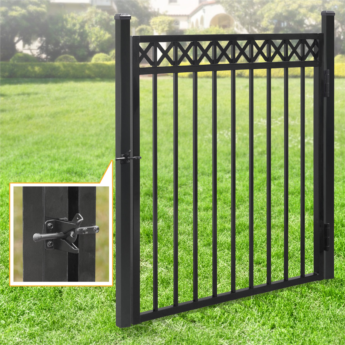 Fencer Wire Heavy Duty 52FT Pinnacle Fence Barrier Kit with 4/5/6FT H X ...
