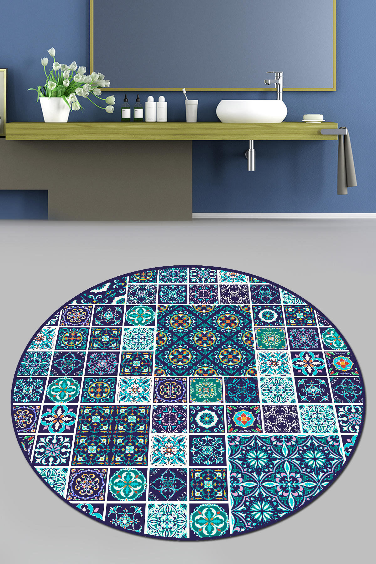 East Urban Home Ege Patchwork Bath Rug | Wayfair