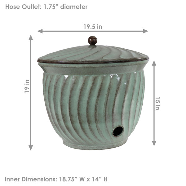 Sunnydaze Garden Metal Hose Pot Lid & Reviews | Wayfair