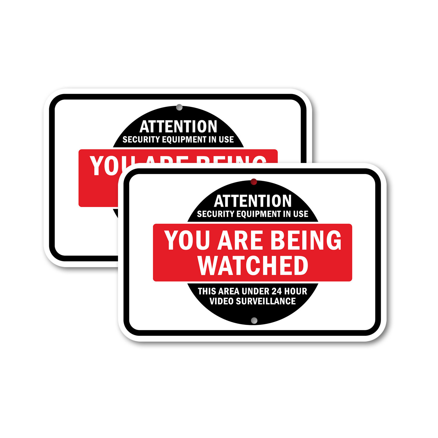 SignMission Attention Security Equipment in Use You Are Bei Aluminum ...