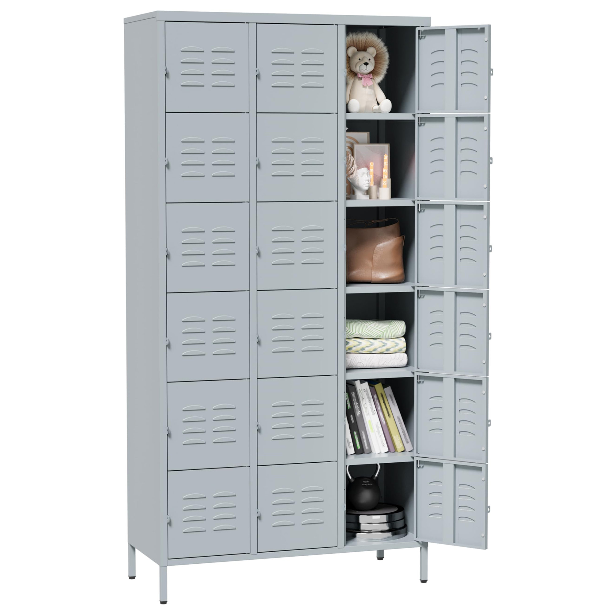 CasaCore Metal Lockers for Employees, Lockable Lockers with Shelves ...