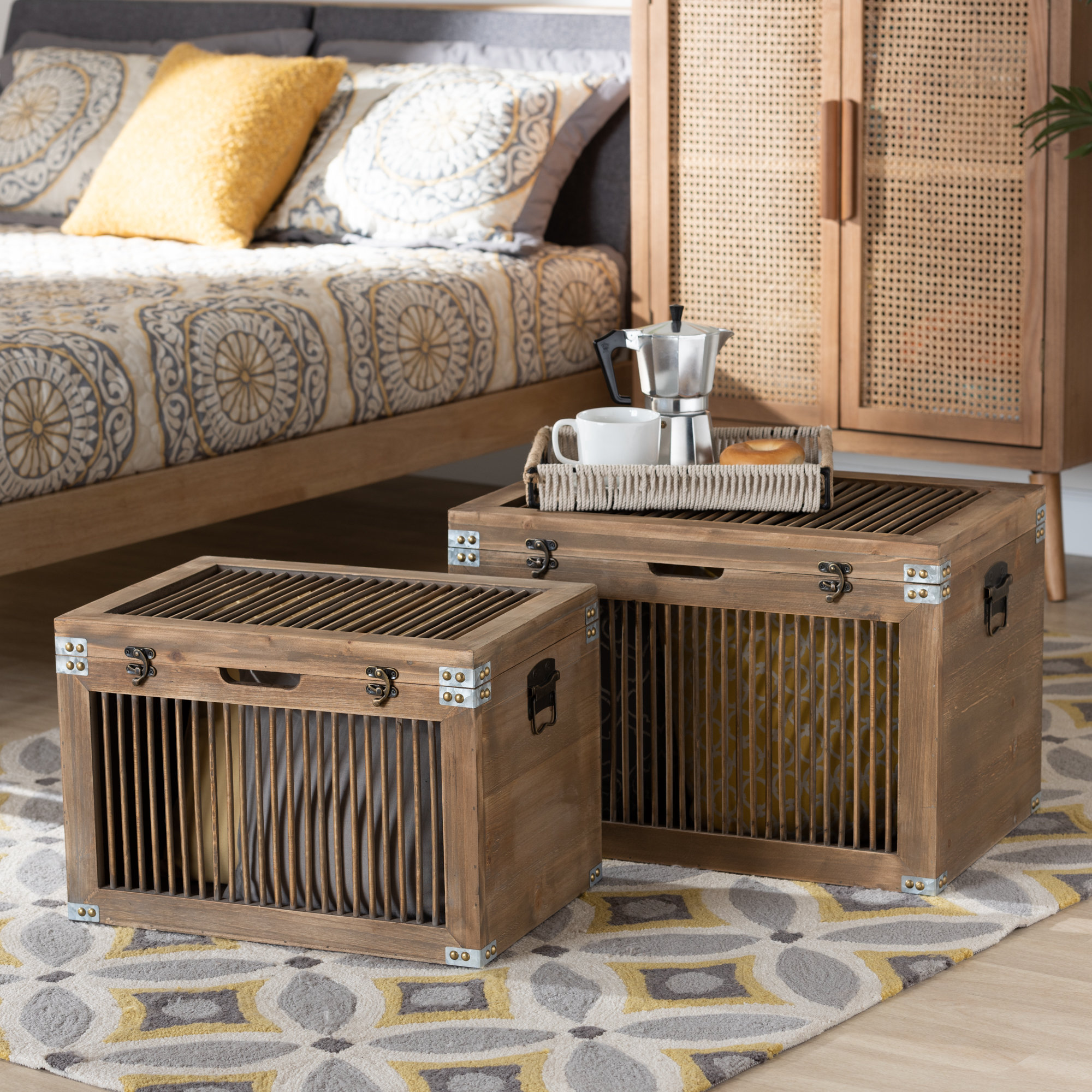 Union Rustic Kasinda 2 Piece Trunk Set & Reviews - Wayfair Canada