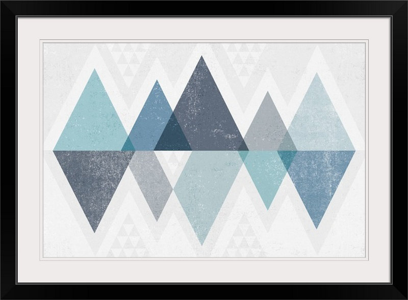 George Oliver Brodin Mod Triangles II Blue' by Michael Mullan Graphic ...