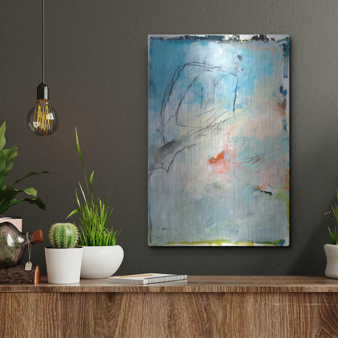 Ivy Bronx 'Blue Fade No. 2' by Jan Weiss Metal Wall Art | Wayfair