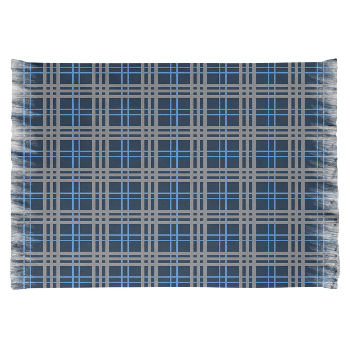 East Urban Home Tennessee Plaid Gray/Graphite Area Rug | Wayfair