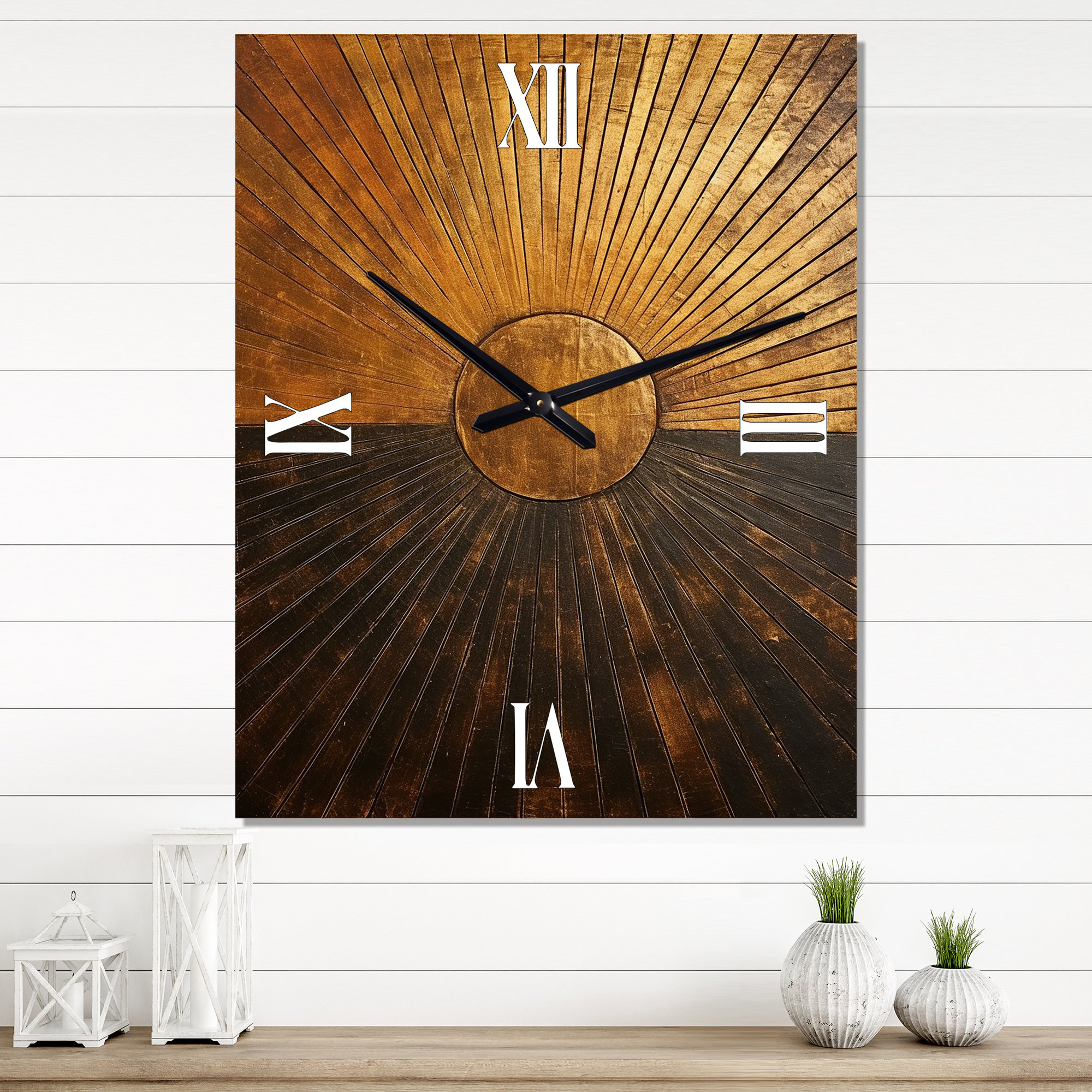East Urban Home Brilliance Symetry IV - Abstract Shapes Wall Clocks ...