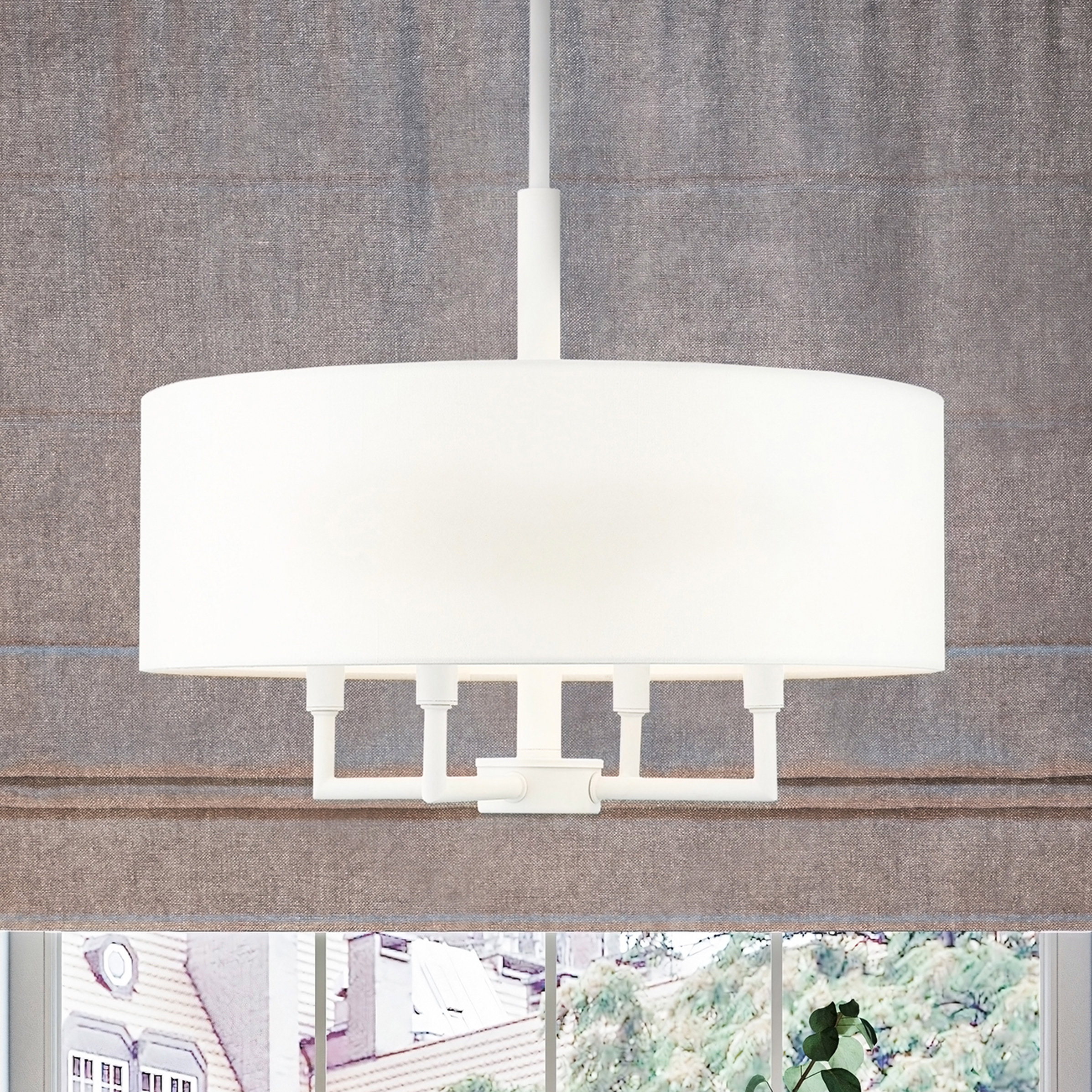 Brayden Studio® Alirah 4 - Light Shaded Pendant & Reviews | Wayfair