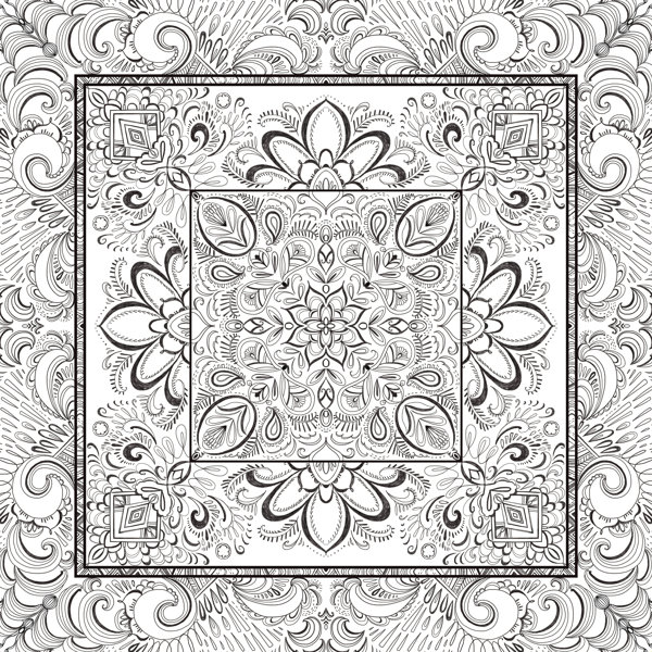 Bungalow Rose Abstract Line Work On Canvas by Pimlada Phuapradit Print ...