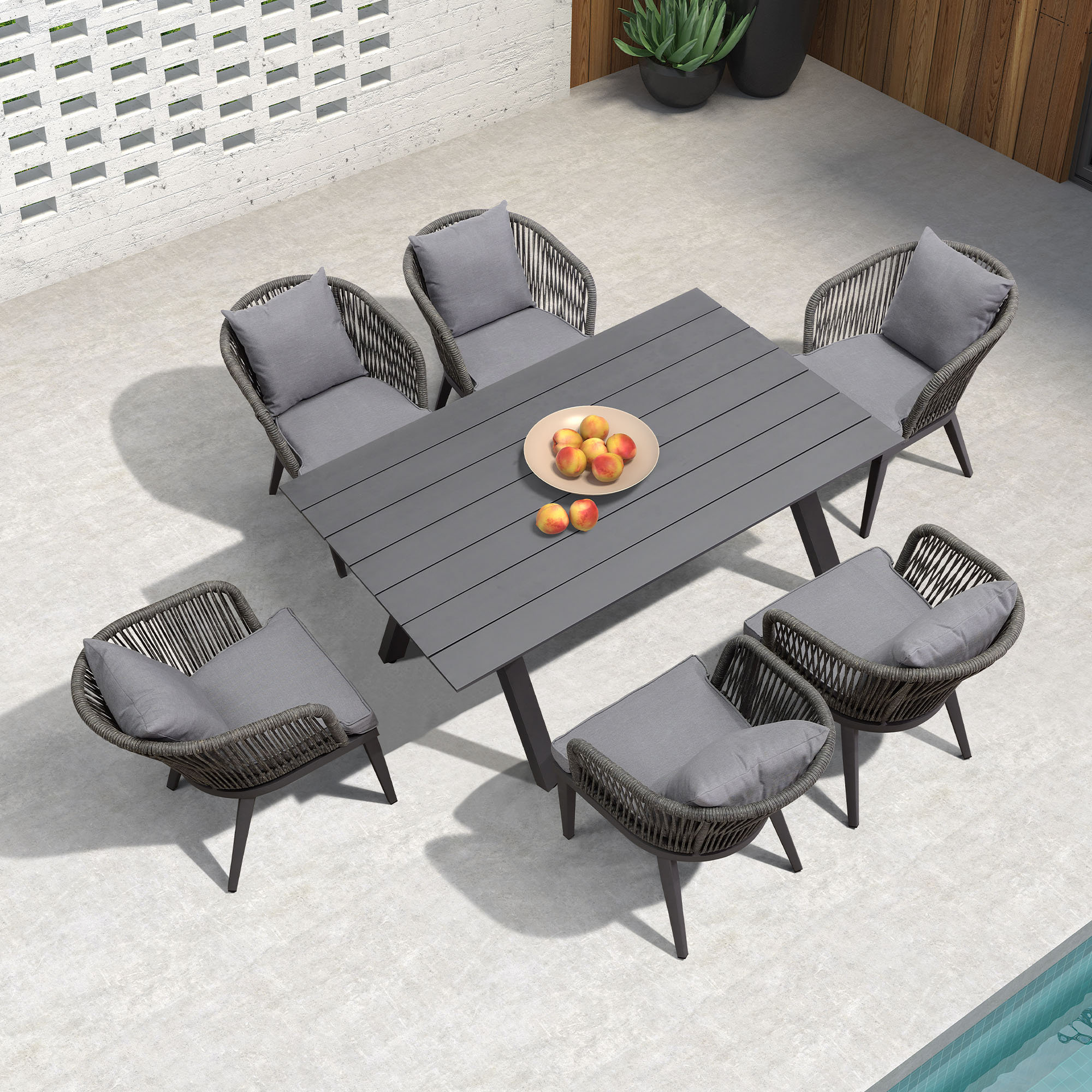 Red Barrel Studio® Carsten 7 Pieces Patio Dining Sets All-weather ...