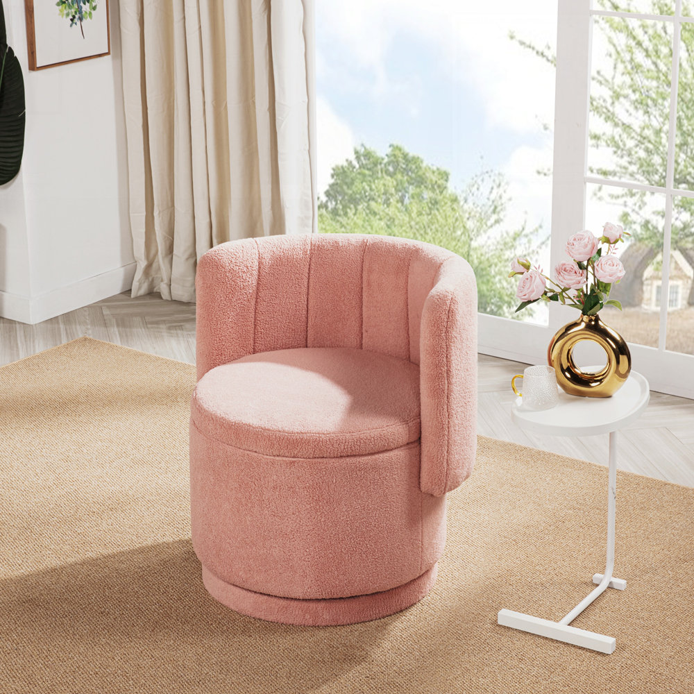 Ivy Bronx 360 Degree Rotating Sofa Chair with Hidden Storage and Plush ...