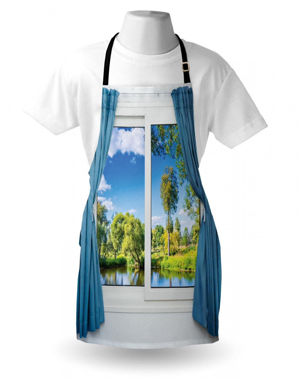 East Urban Home Rural View from the Window Reflection Apron | Wayfair