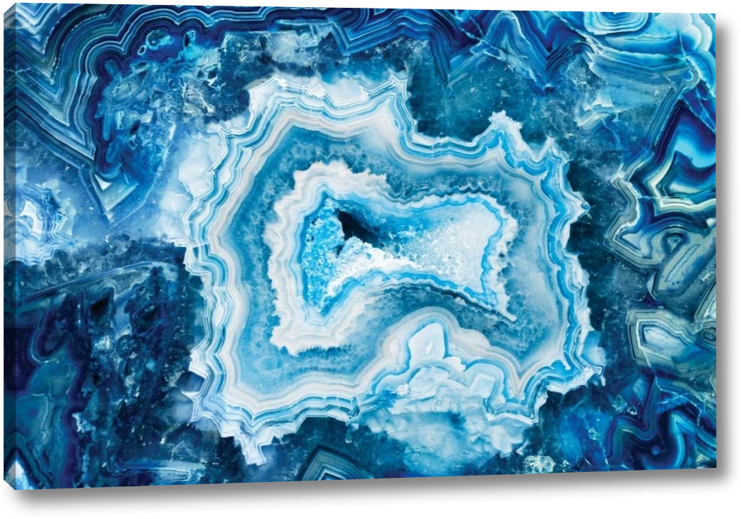 Mercer41 Indigo Agate II On Canvas by Danita Delimont Graphic Art | Wayfair
