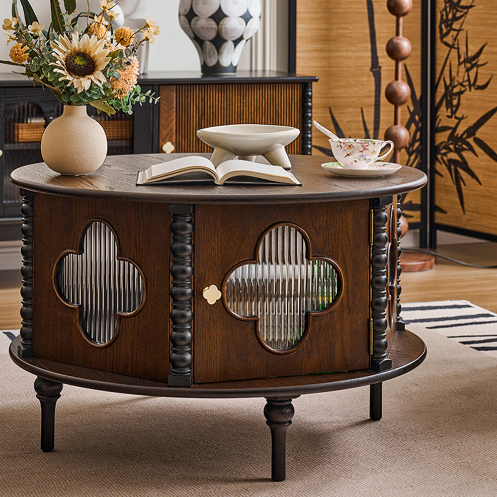 Laouteu European style solid wood carved coffee table | Wayfair