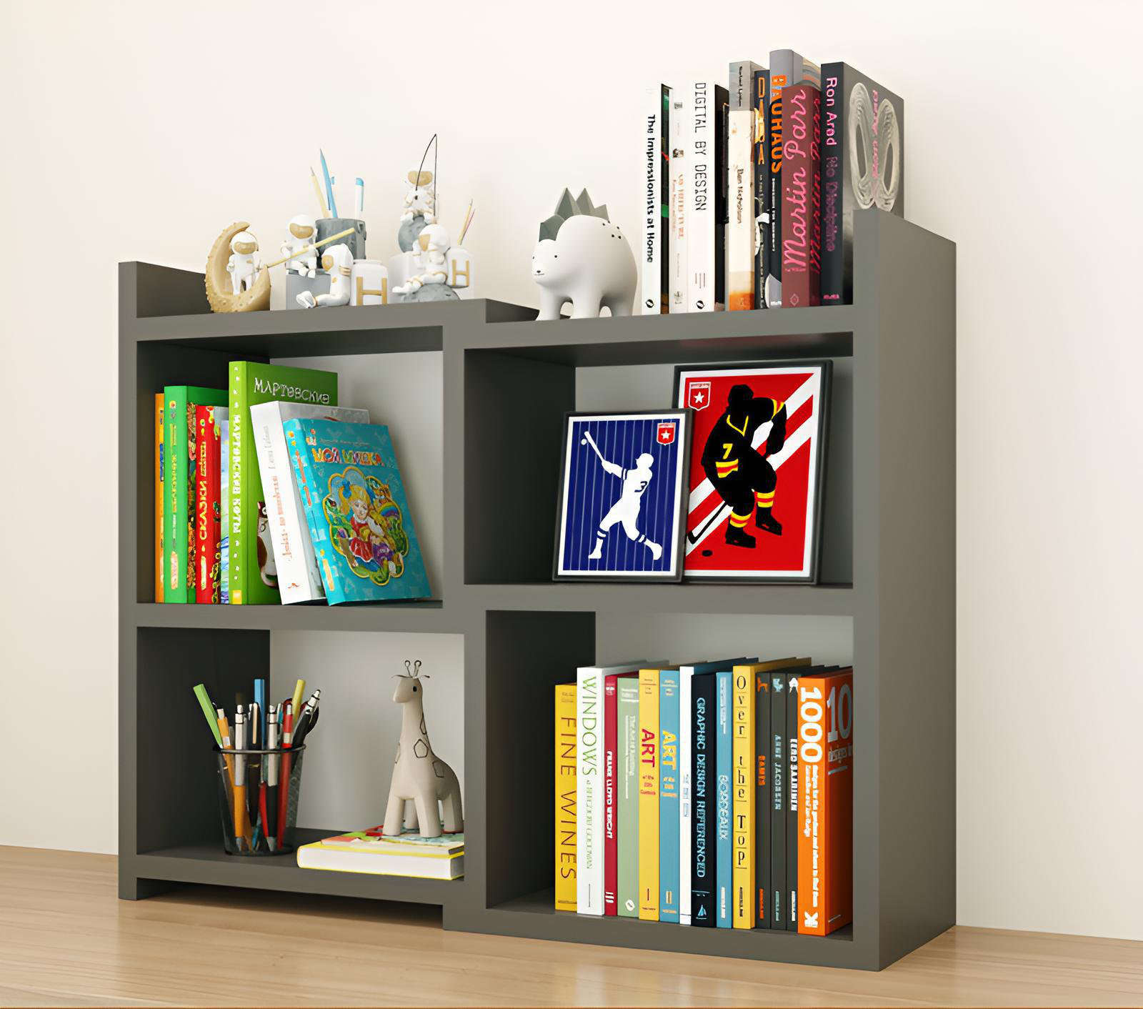 Hokku Designs Desktop Multi-Layer Extendable Storage Shelf - Solid Wood ...