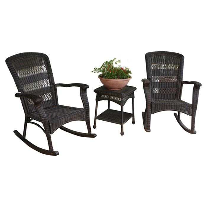 Tortuga Outdoor Portside Plantation 3 Piece Rocker Set & Reviews | Wayfair