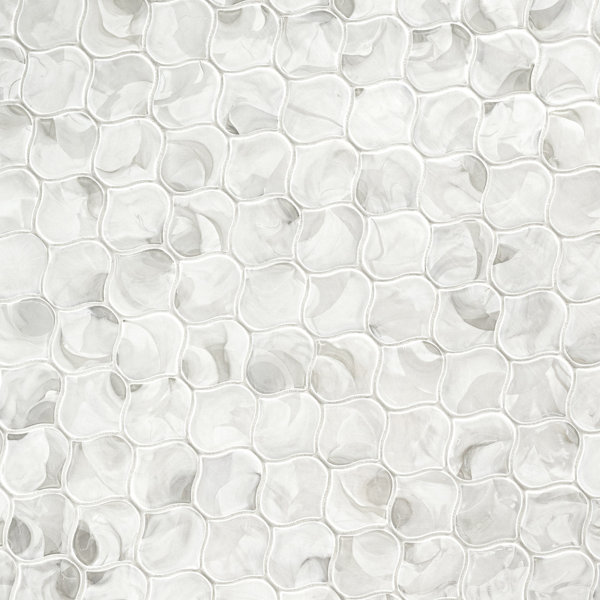 MSI Pearla Arabesque 10"X10.2" Glass Mesh Mounted Mosaic Wall Tile ...