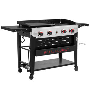 Royal Gourmet 4-Burner Liquid Propane Gas Grill Combo Griddle | Wayfair