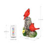 Exhart Solar Cardinals On A Hand Painted Welcome Rock Garden Statuary ...