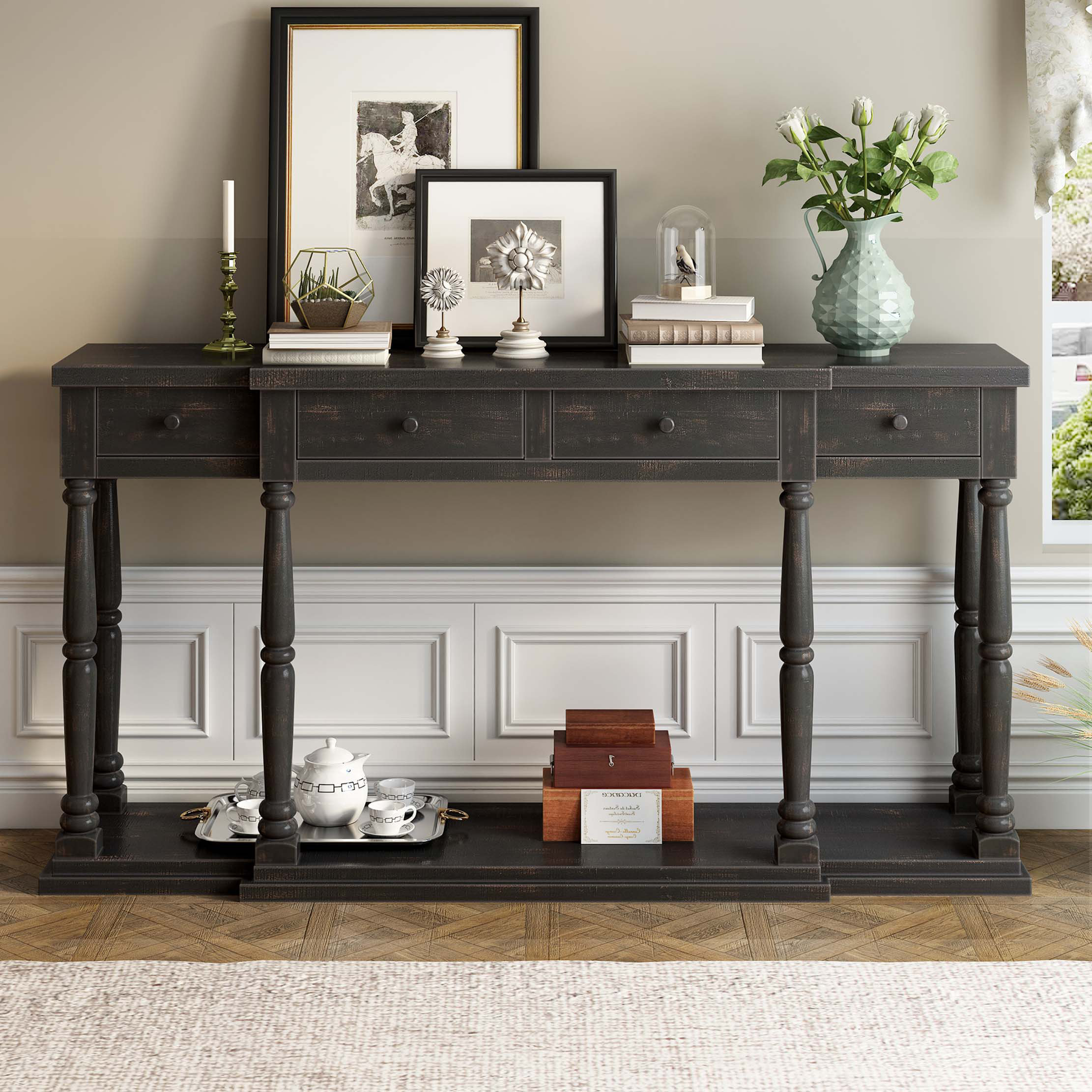 Ophelia & Co. Console Table With Multiple Storage Options | Wayfair