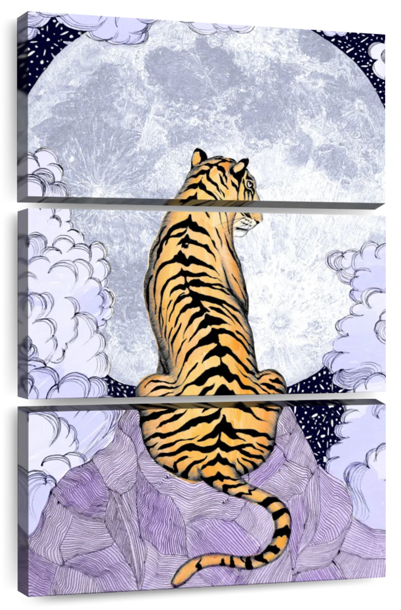 Ebern Designs Brampt Tiger Moon I | Wayfair
