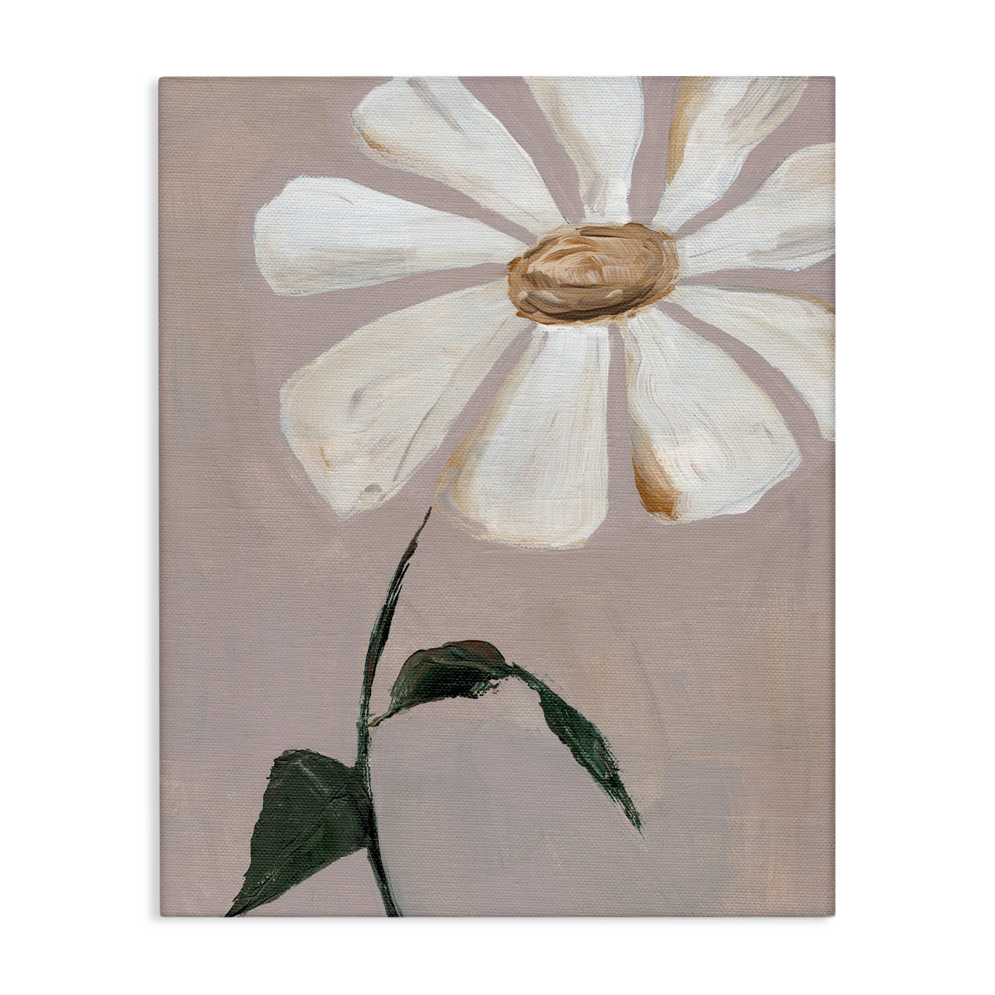 Trinx Single Daisy Sprig Canvas Wall Art by Nikita Jariwala | Wayfair