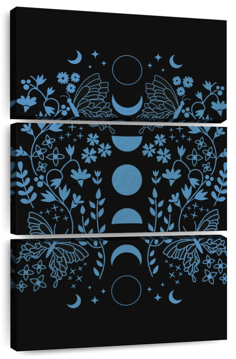 Ebern Designs Oberle Spring Moon In Blue | Wayfair