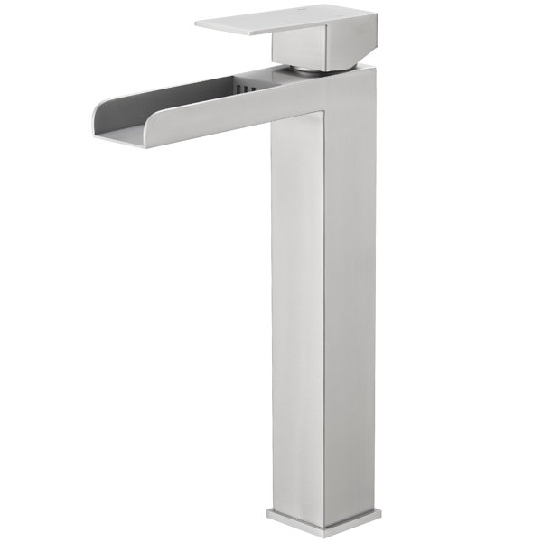 Greenspring Waterfall Single Hole Single-Handle Low-Arc Bathroom Sink ...