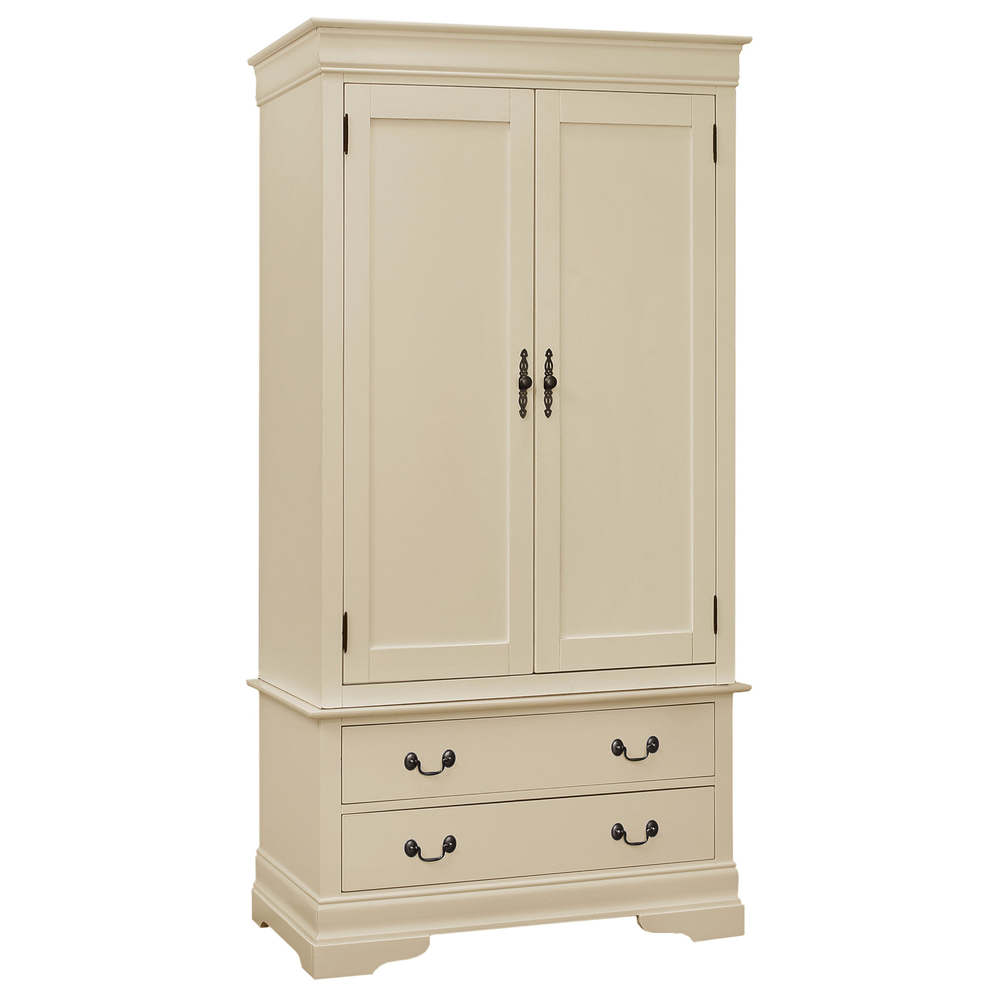 One Allium Way® Elegant Black Traditional Armoire | Wayfair