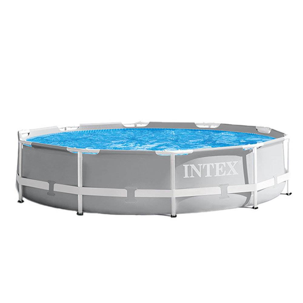Intex 10 Foot x 30 Inches Pool w/ 10-Foot Round Above Ground Pool Cover ...