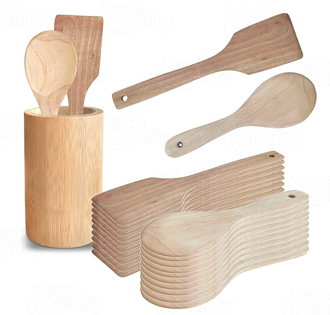 EcoQuality Wooden Cooking Tools Set 20 Piece - Wayfair Canada