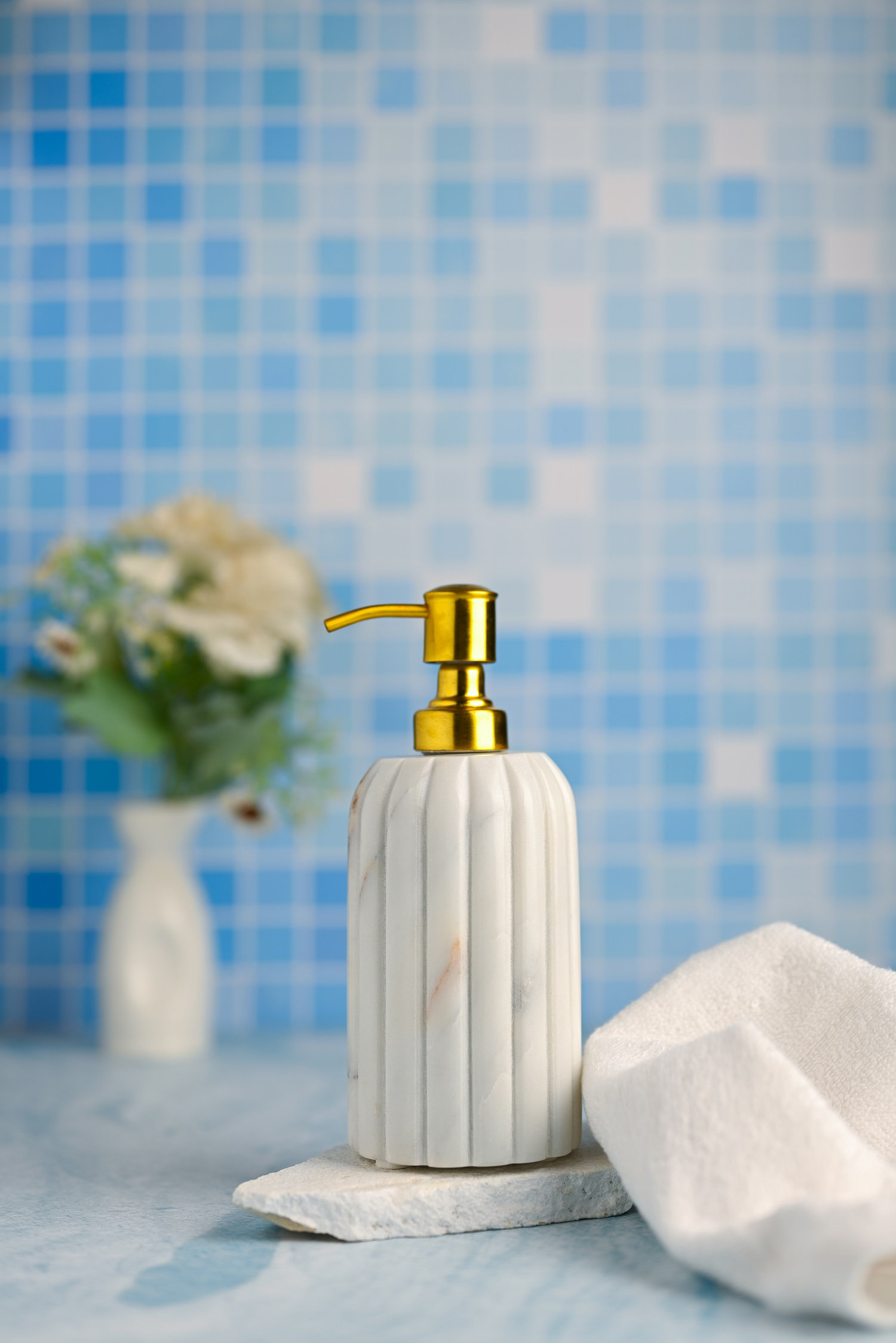 Everly Quinn Marble Soap Dispenser | Wayfair
